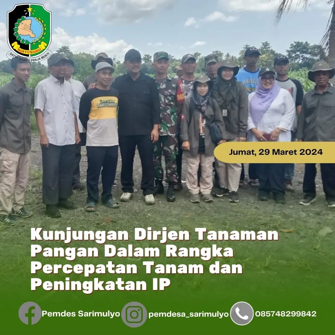 Kunjungan Dirjen Tanaman Pangan Dalam Rangka Percepatan Tanam dan Peningkatan IP