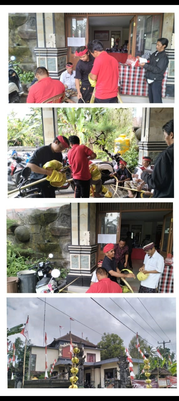 Kegiatan Pemasangan Penjor Pancasila dan Bendera Merah Putih Dalam Rangka Menyambut HUT RI KE-79